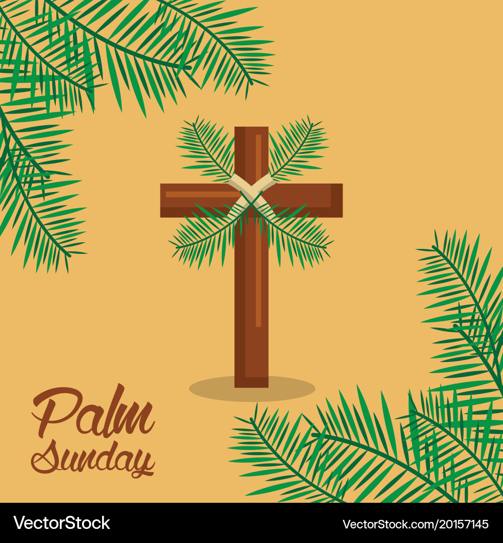 Palm sunday holy week celebration sacred Vector Image