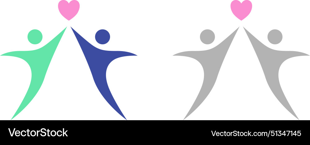 People teamwork coworking employers logo Vector Image