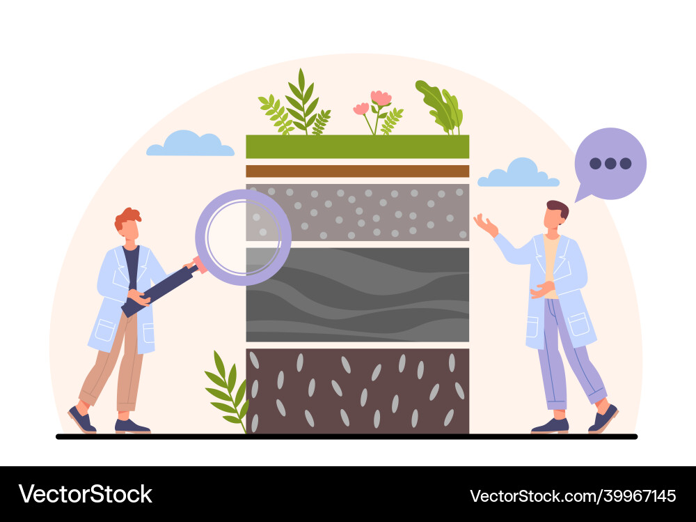 Soil analysis concept Royalty Free Vector Image
