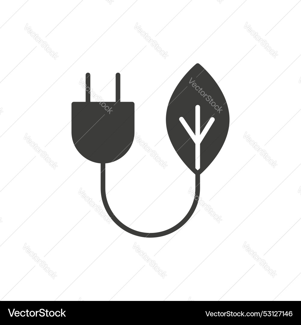 Biomass energy line icon isolated on white Vector Image