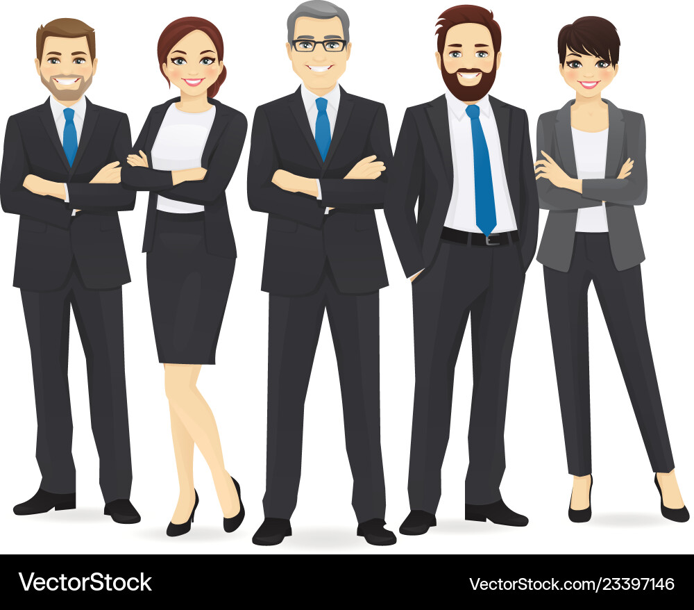 Business team set Royalty Free Vector Image - VectorStock