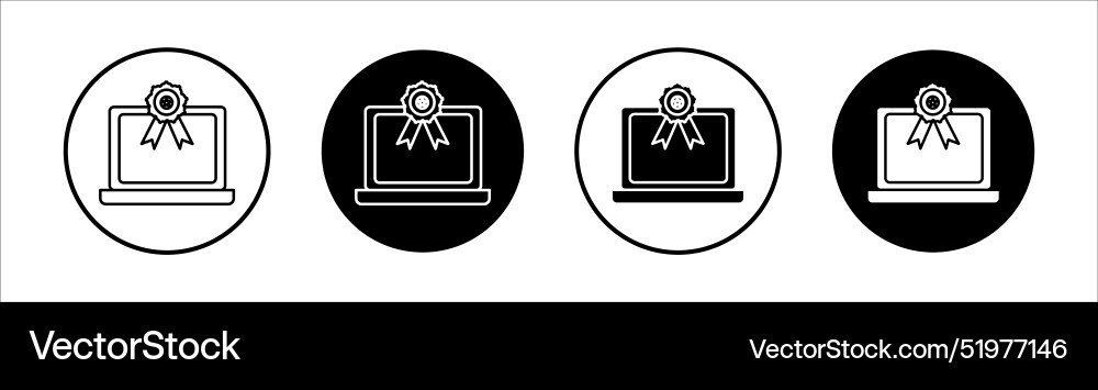 Competition win flat line icon set Royalty Free Vector Image