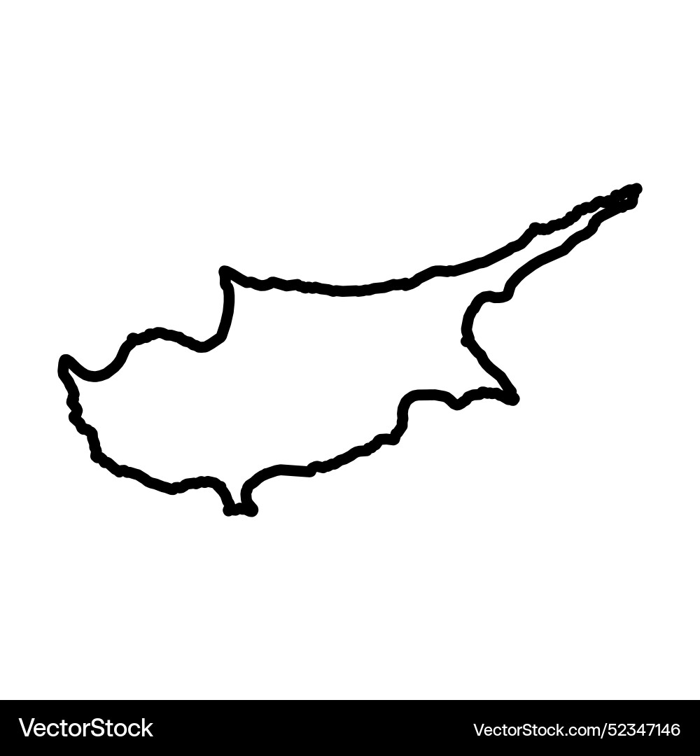 Cyprus map icon design in filled and outlined Vector Image