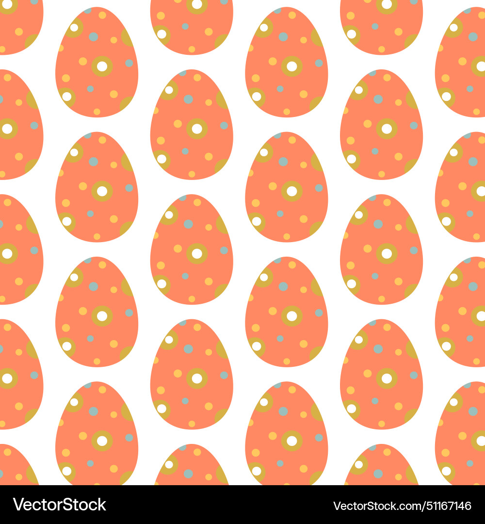 Easter eggs simple seamless pattern Royalty Free Vector