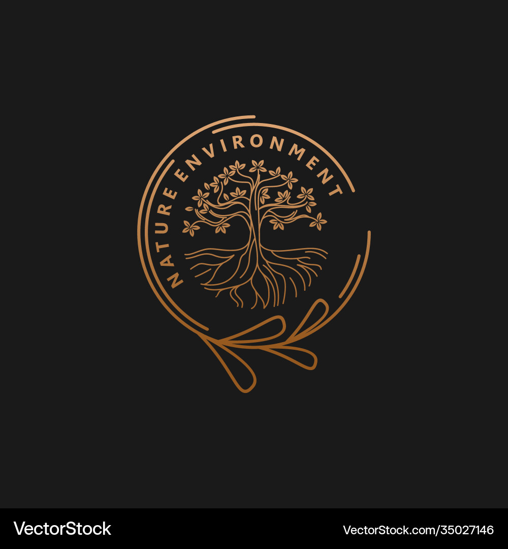 Healthy Tree Logo - Natural Growth Royalty Free Vector Image