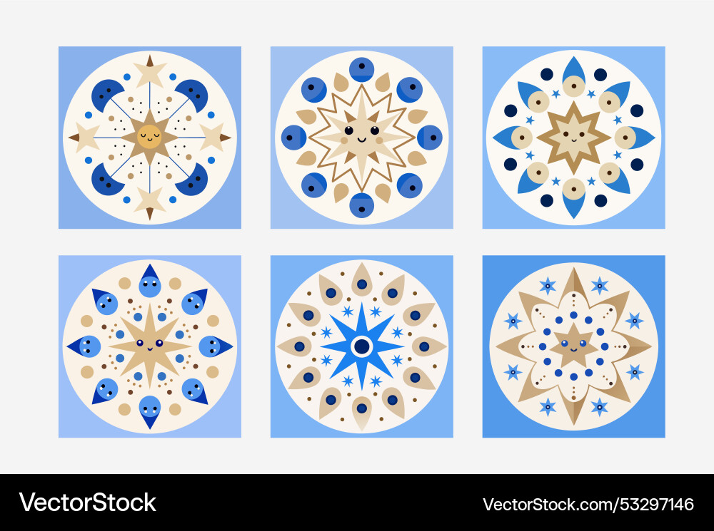 Intricate mandala art design 3 detailed Royalty Free Vector