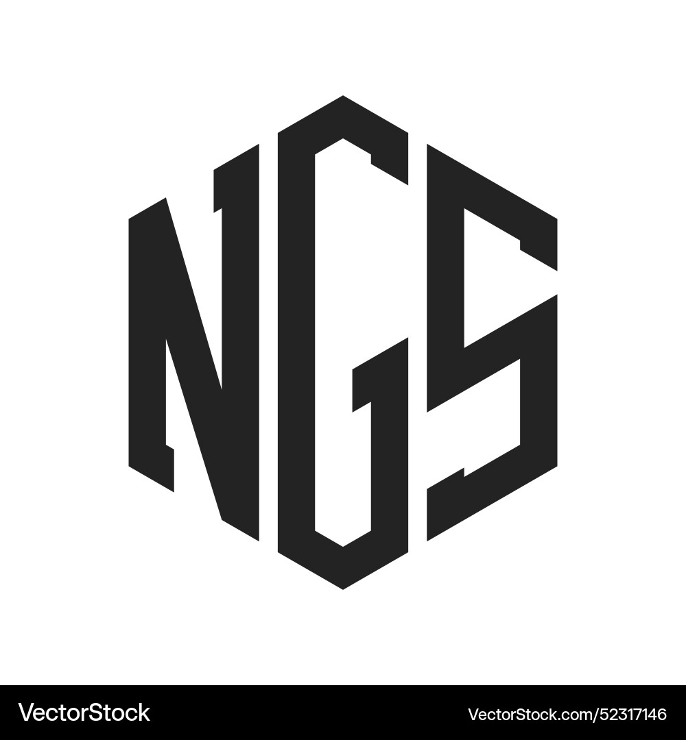 Ngs logo design initial letter monogram Royalty Free Vector
