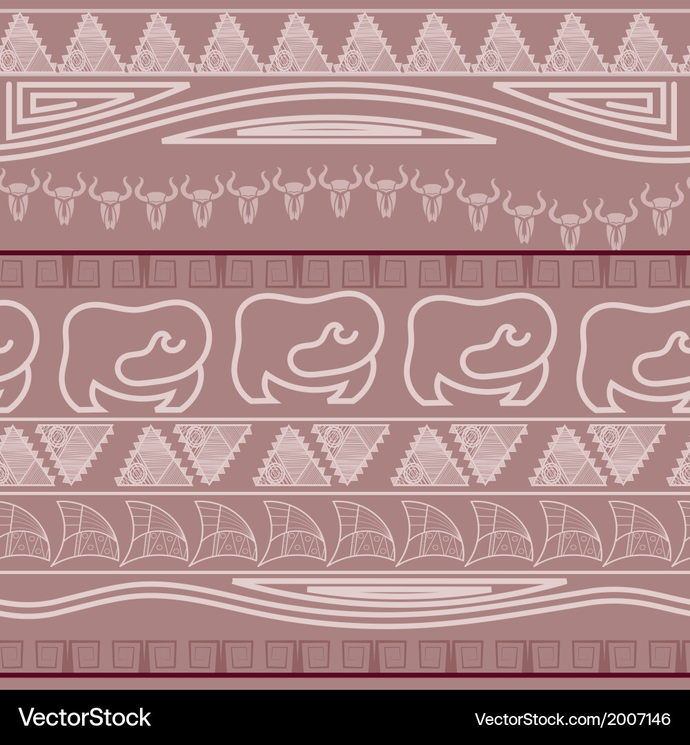 Seamless ethnic pattern in african style Vector Image