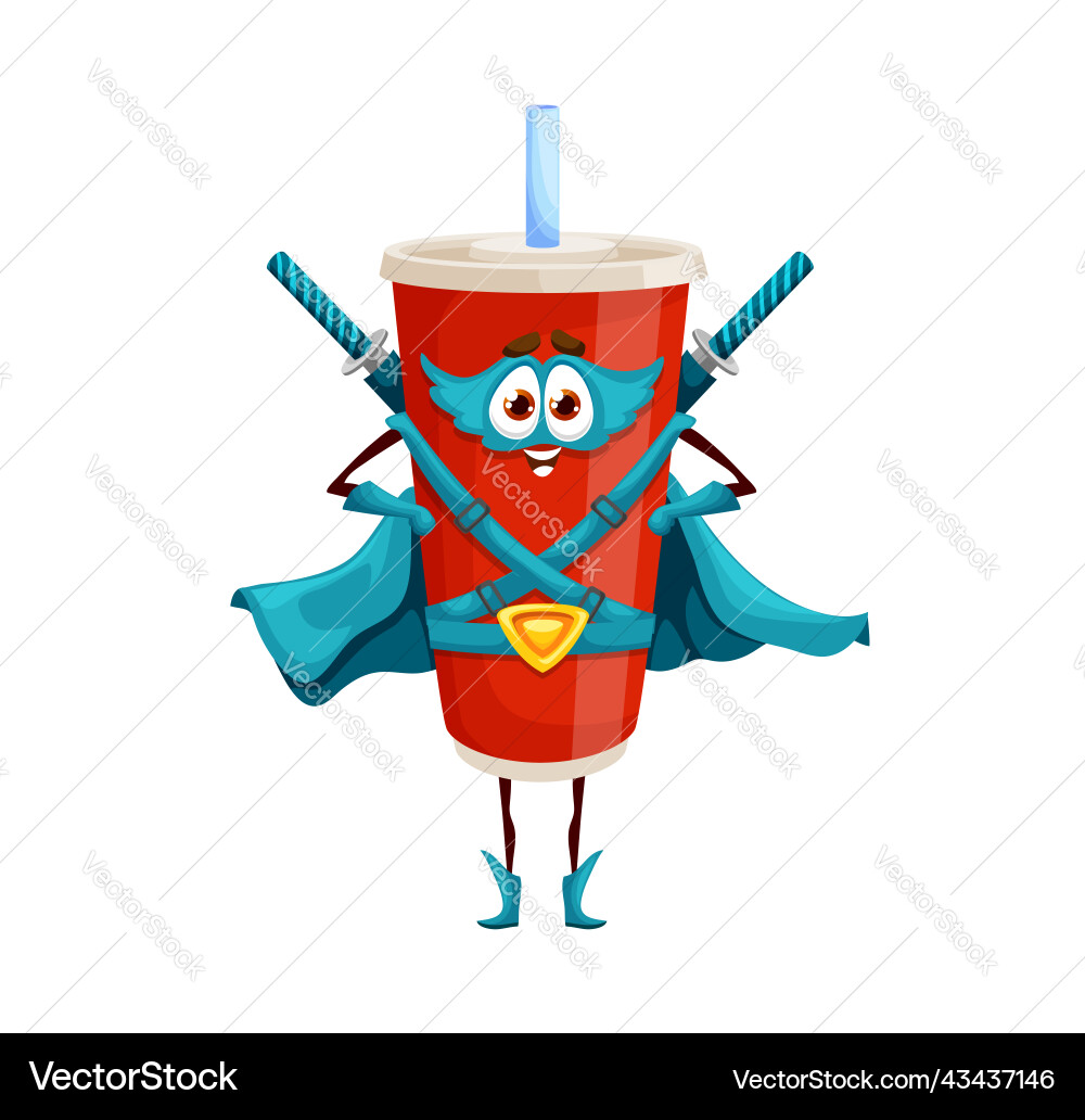Soda Superhero - Cool Drink Warrior Royalty Free Vector