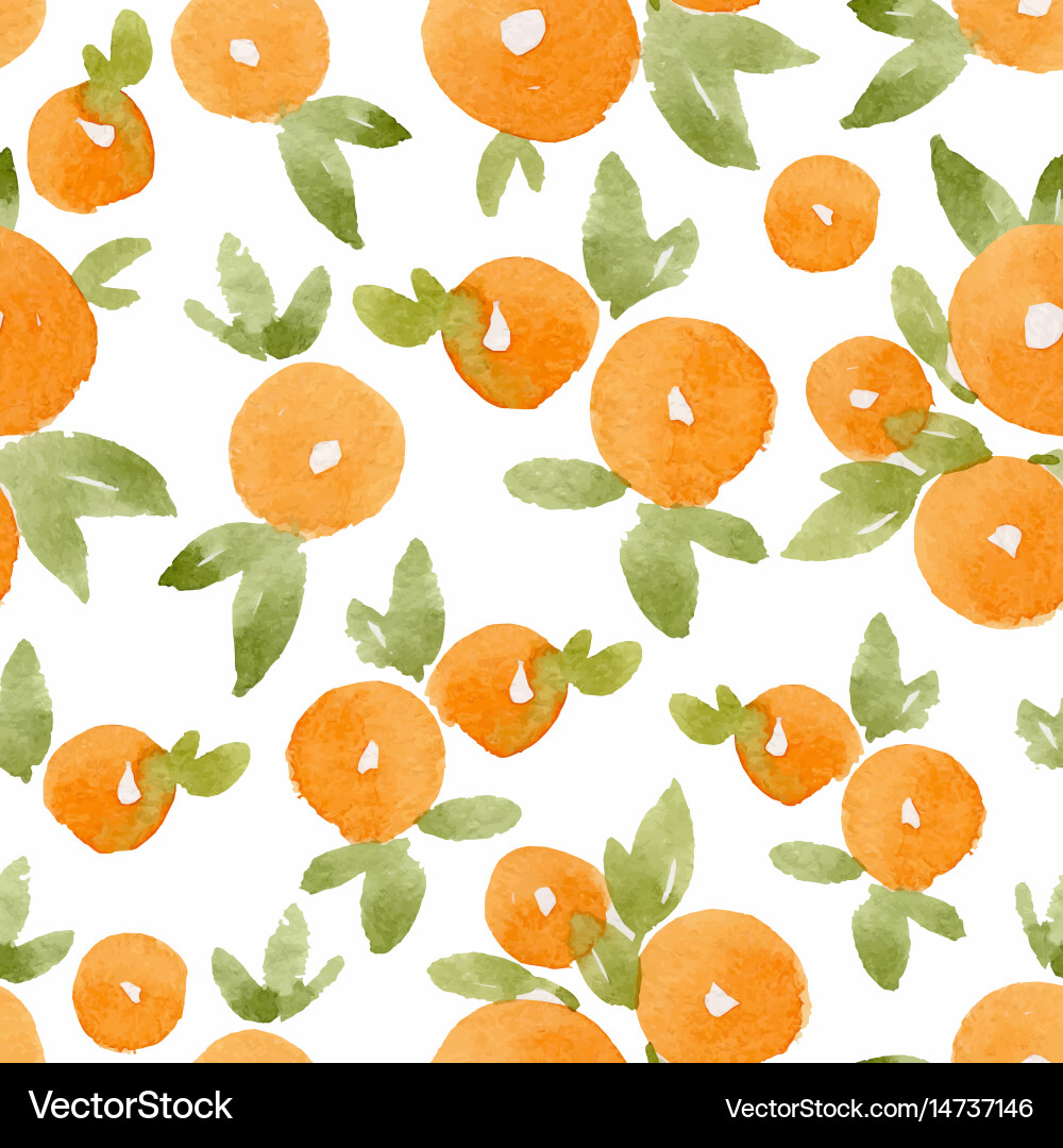 Watercolor abstract orange pattern Royalty Free Vector Image