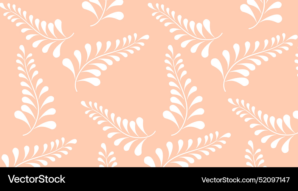 Beautiful leaf floral pattern background Vector Image
