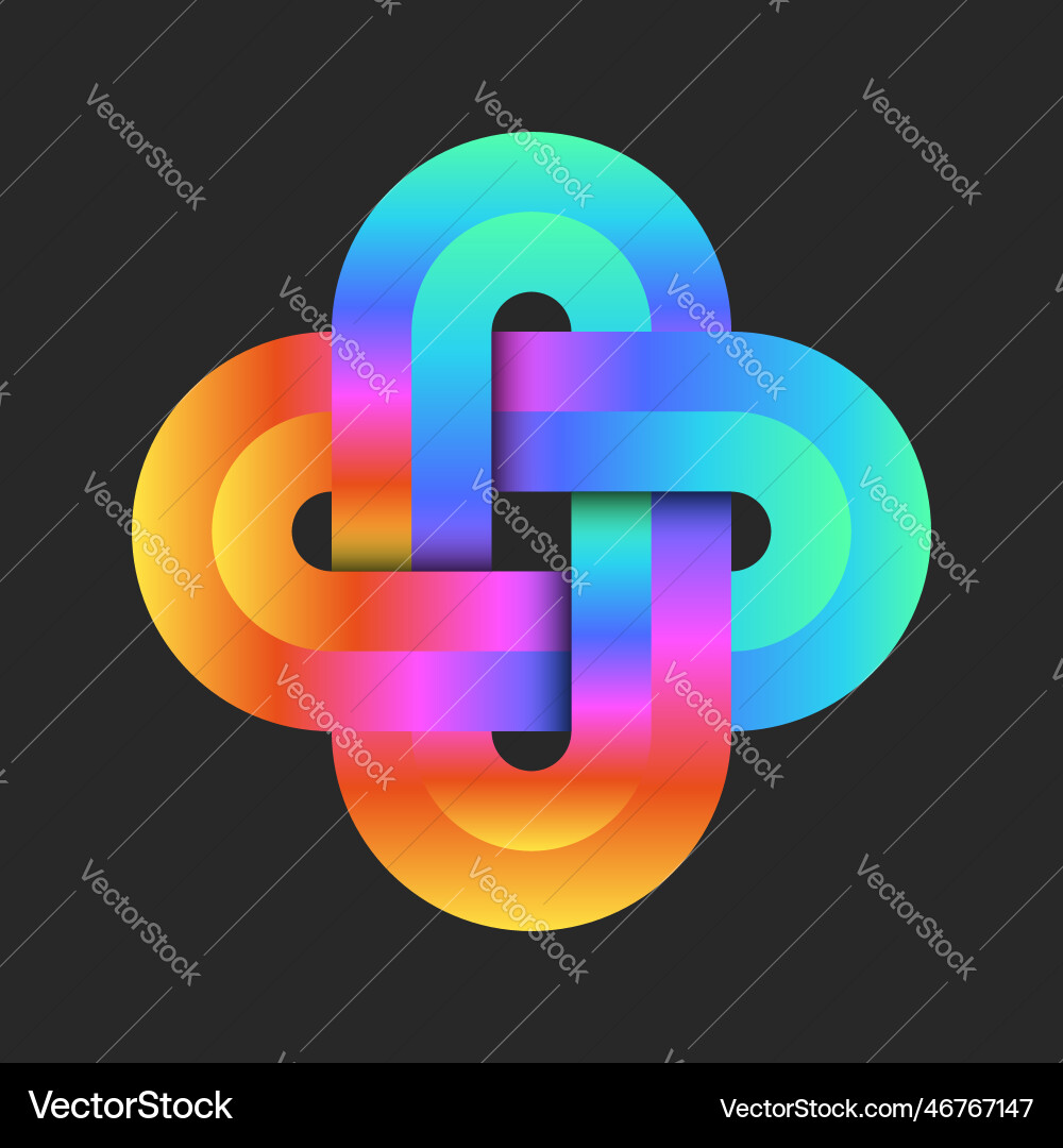 Cross rounded shape logo or plus sign made Vector Image