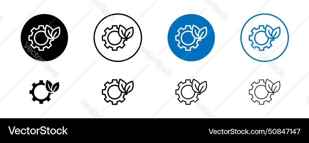 Ecology icon set environmental bio leaf symbol in Vector Image