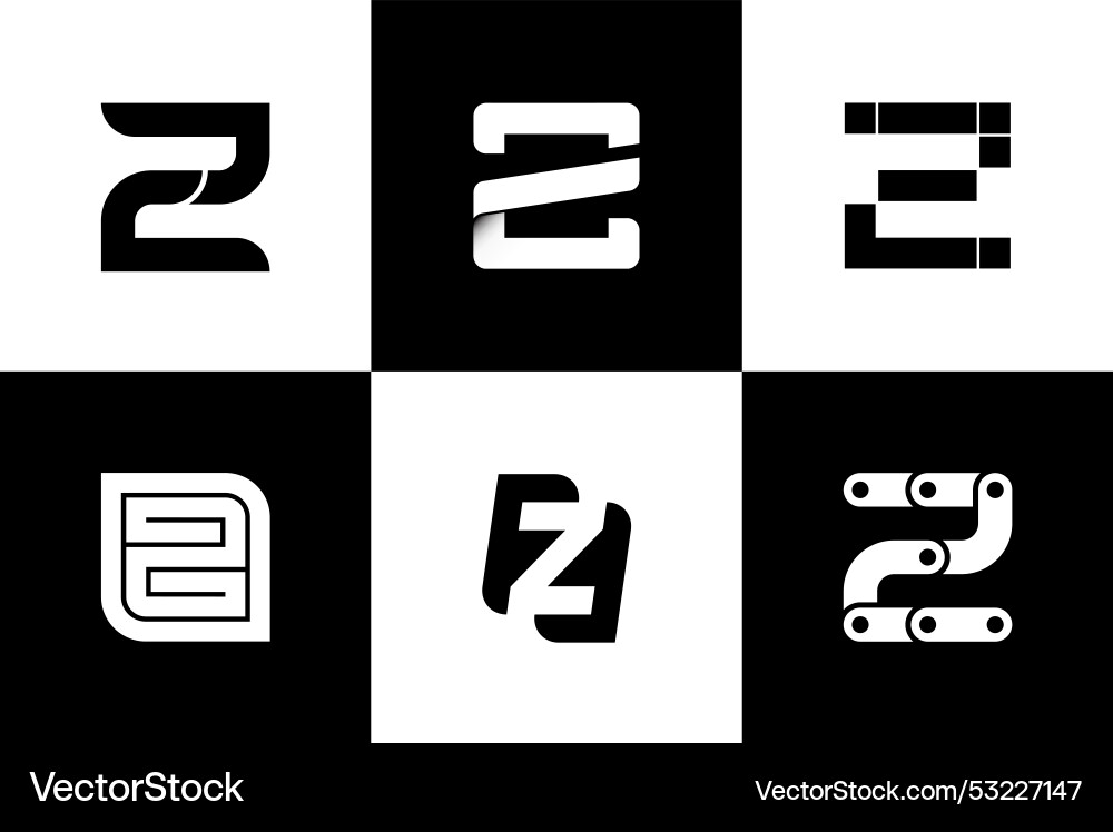 Letter z fonts and logo design Royalty Free Vector Image