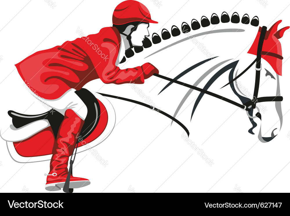Show jumping Royalty Free Vector Image - VectorStock