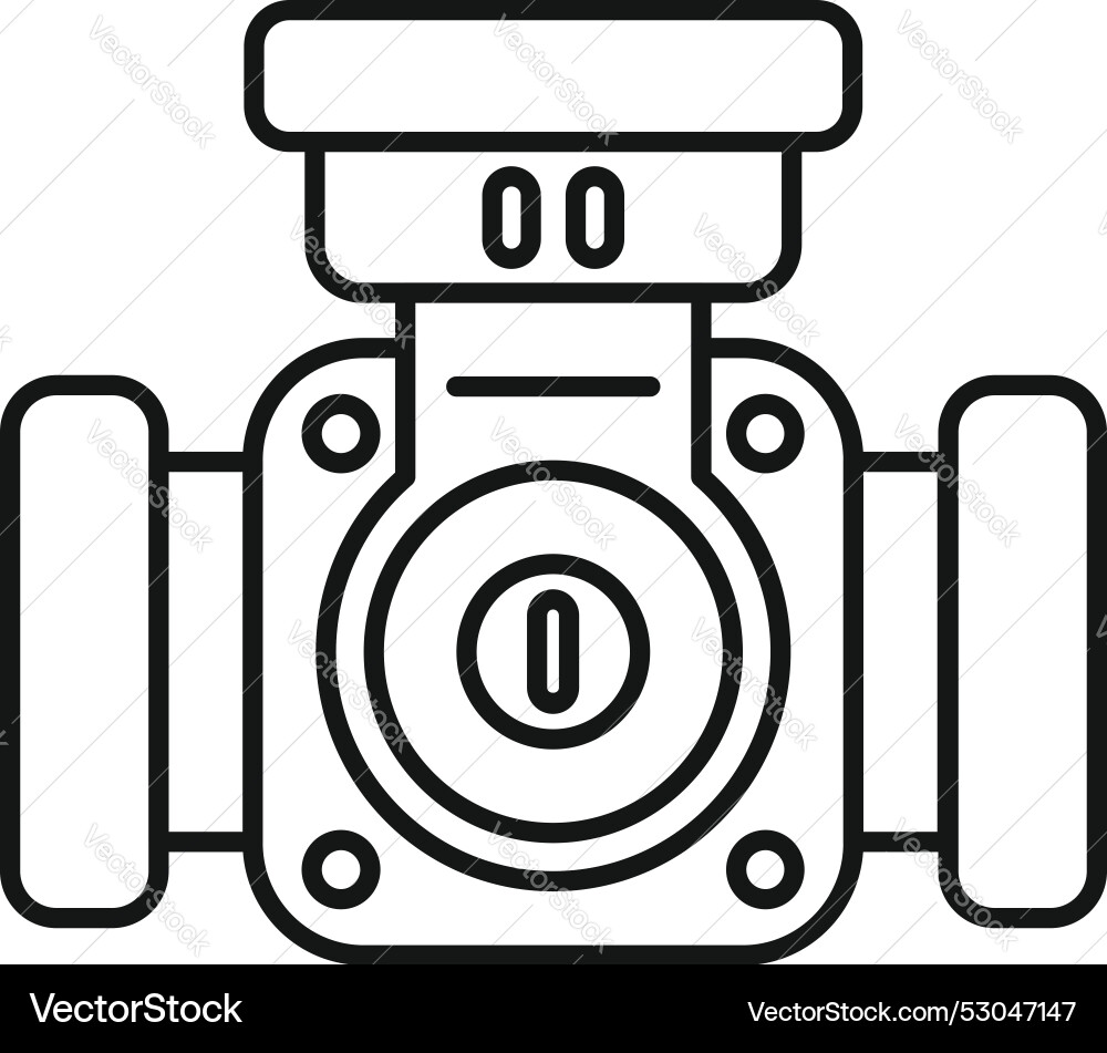 Water meter icon showing water consumption Vector Image