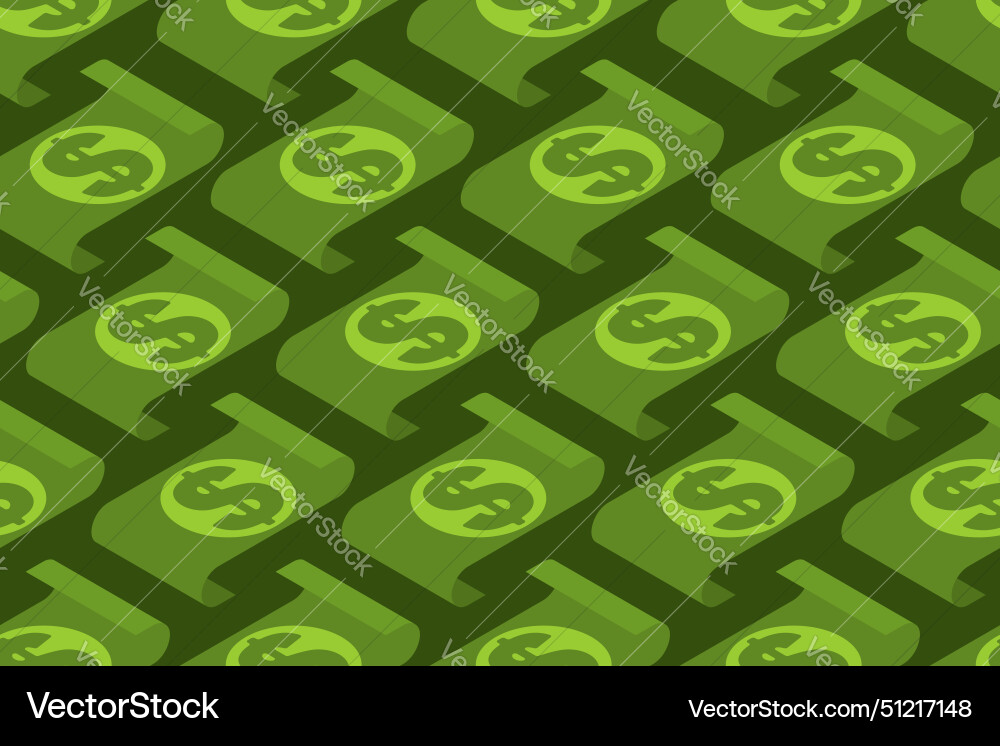 Dollar pattern seamless paper money background Vector Image