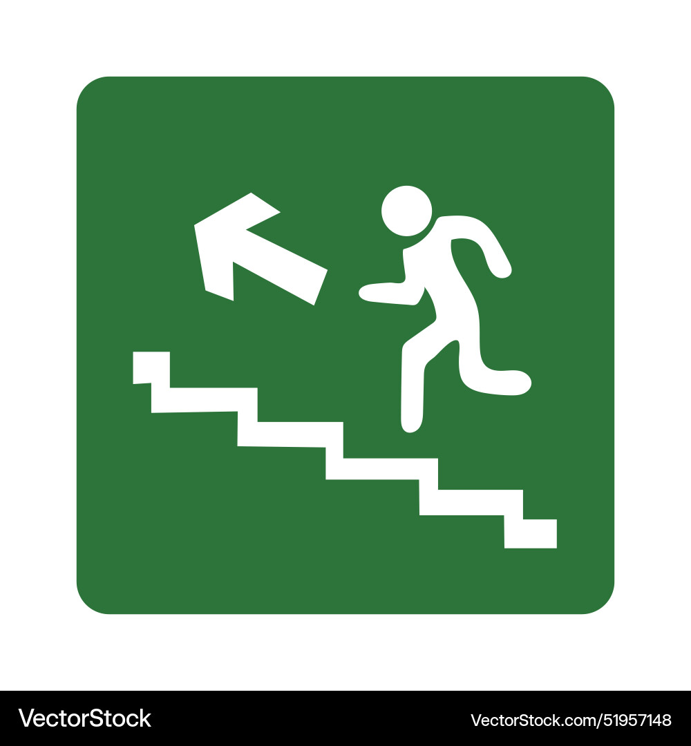 Emergency exit sign set Royalty Free Vector Image