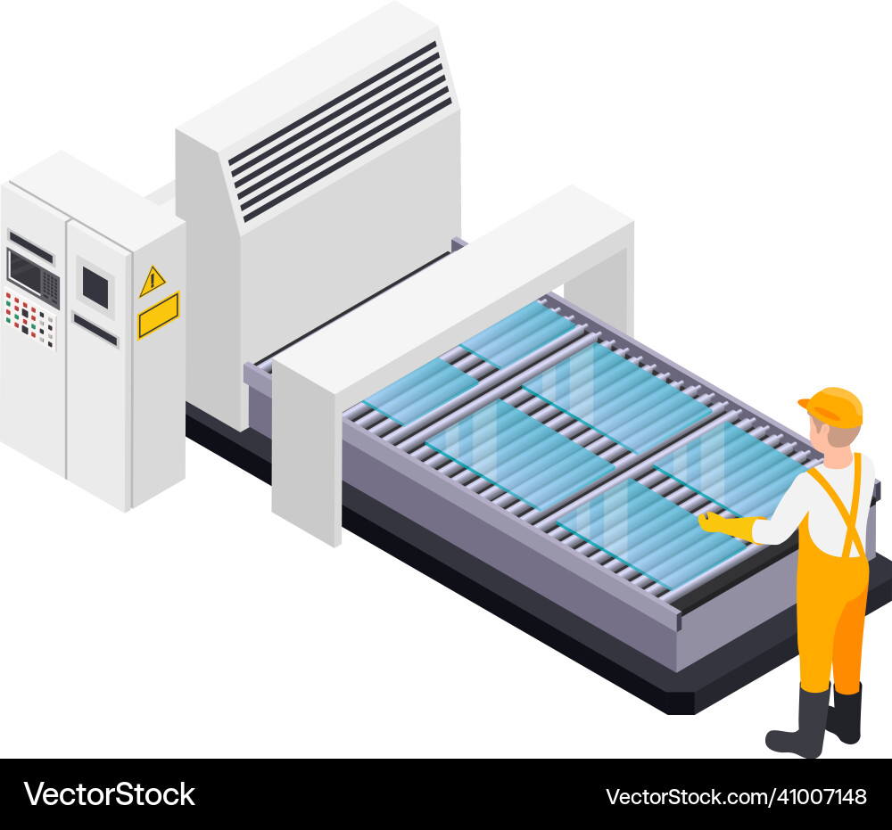 Glass production icon Royalty Free Vector Image