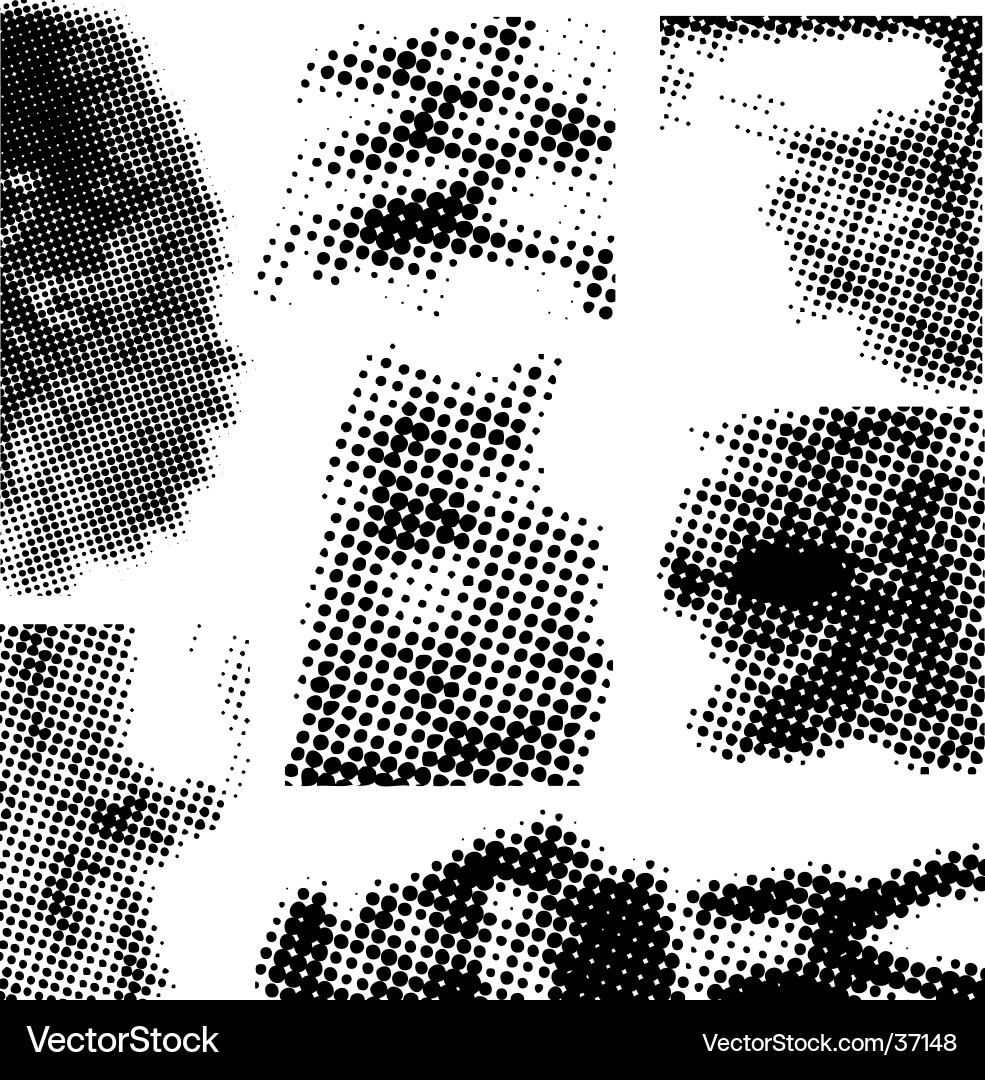 Halftone collection Royalty Free Vector Image - VectorStock