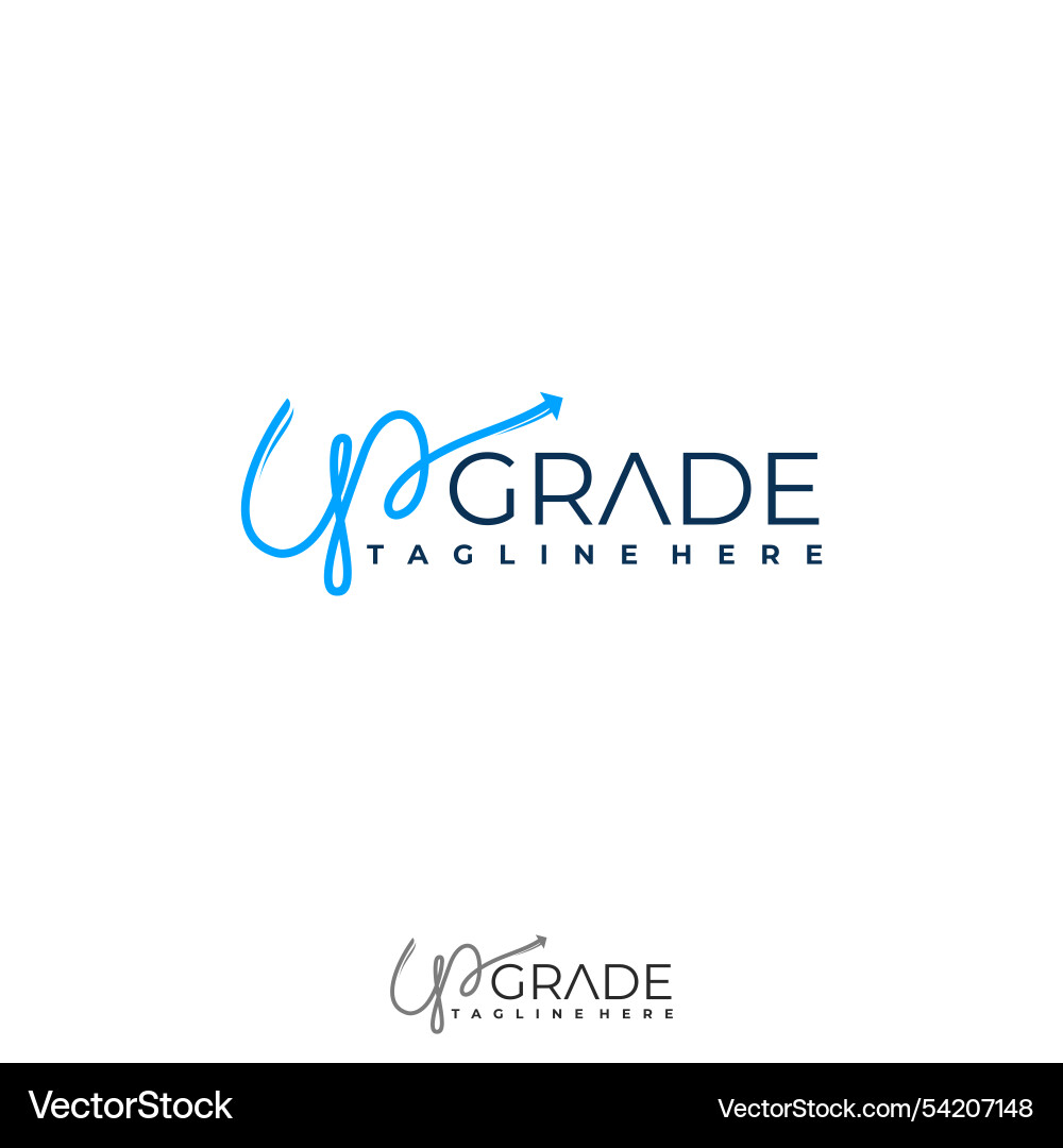 Letter upgrade logo simple modern concept Vector Image