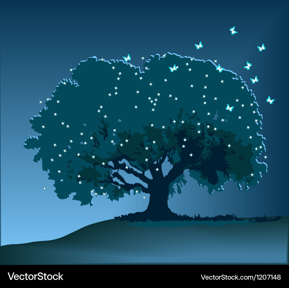 Magic tree Royalty Free Vector Image - VectorStock