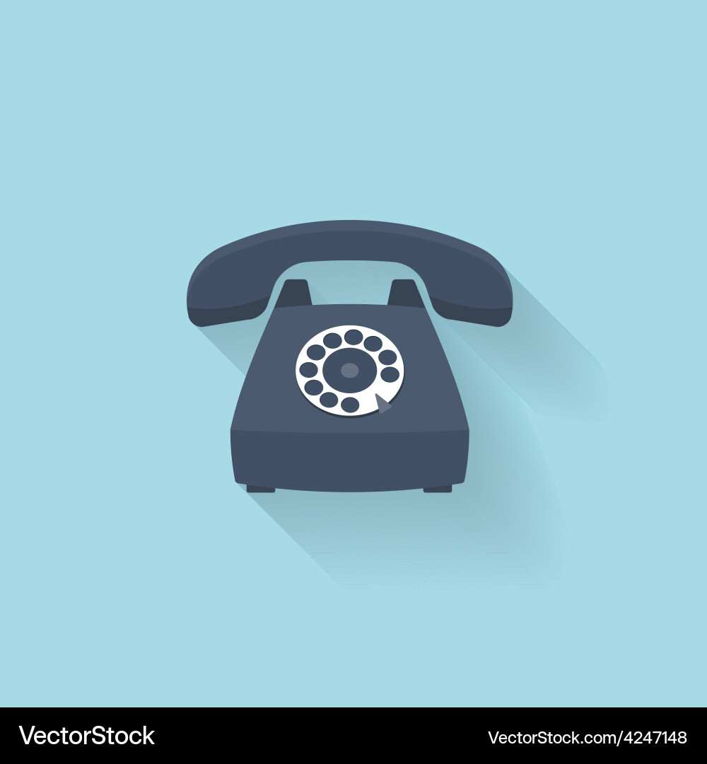 Vintage Telephone Icon Royalty Free Vector Image