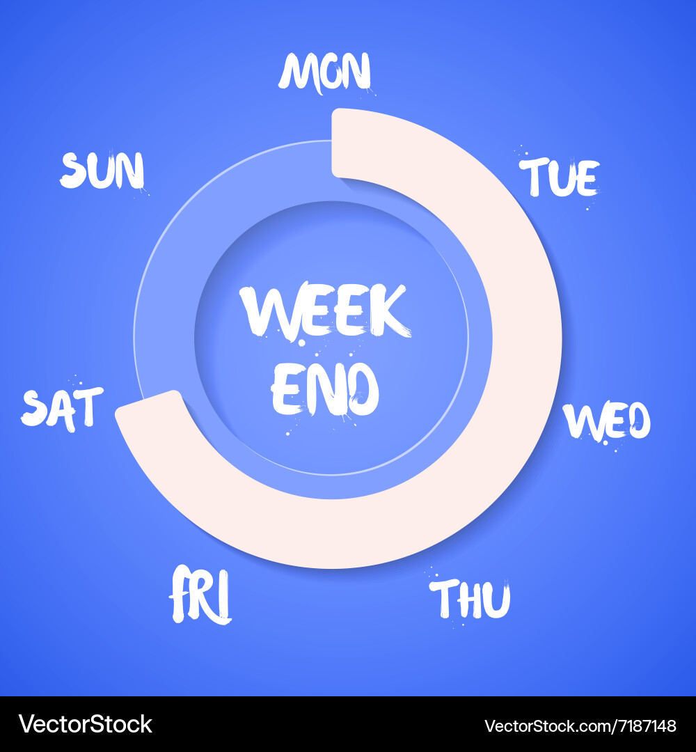 Week loading weekend Royalty Free Vector Image