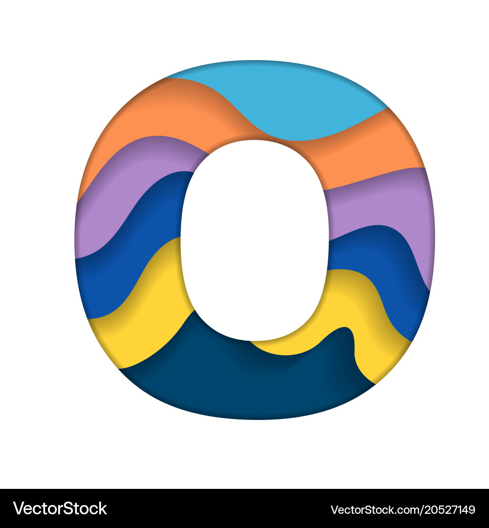 Colorful letter o Royalty Free Vector Image - VectorStock