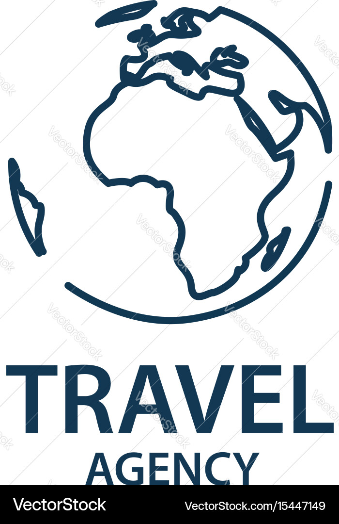 Earth Globe Travel Logo Royalty Free Vector Image