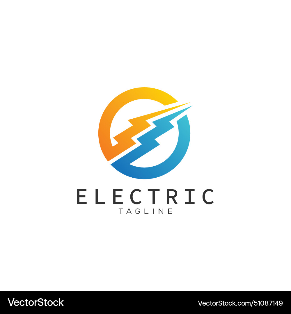 Electric logo design template flat style Vector Image