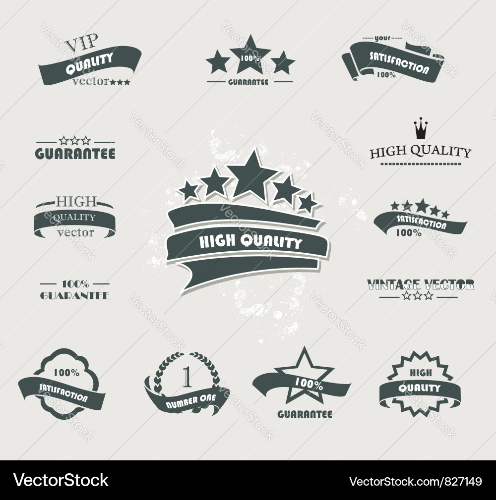 Labels black Royalty Free Vector Image - VectorStock