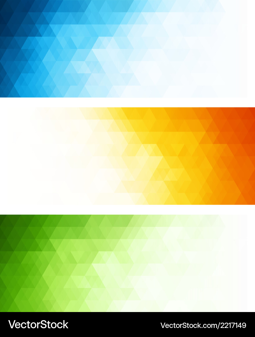 Modern Geometric Triangle Banner Royalty Free Vector Image