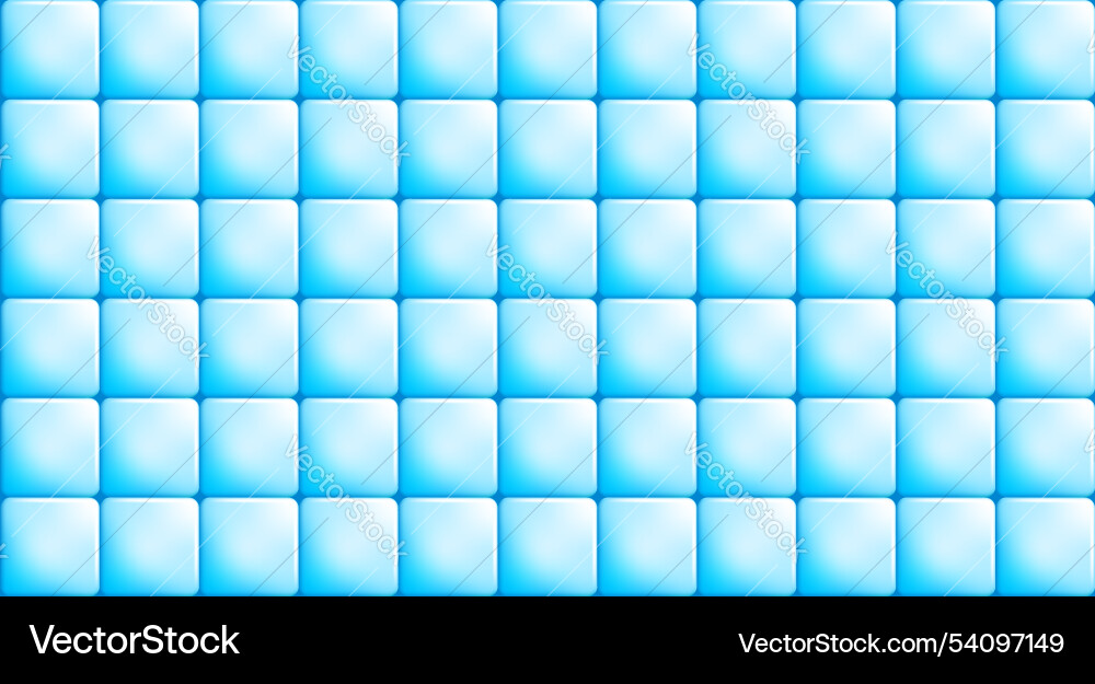Mosaic blue colored tile buttons with rounded Vector Image