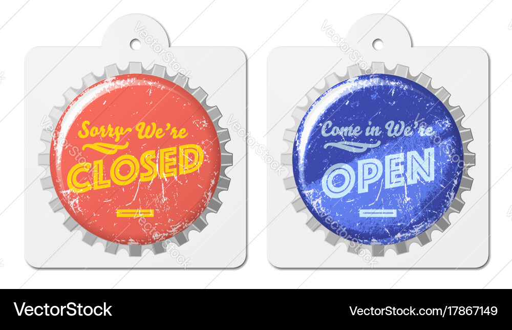Open closed caps Royalty Free Vector Image - VectorStock