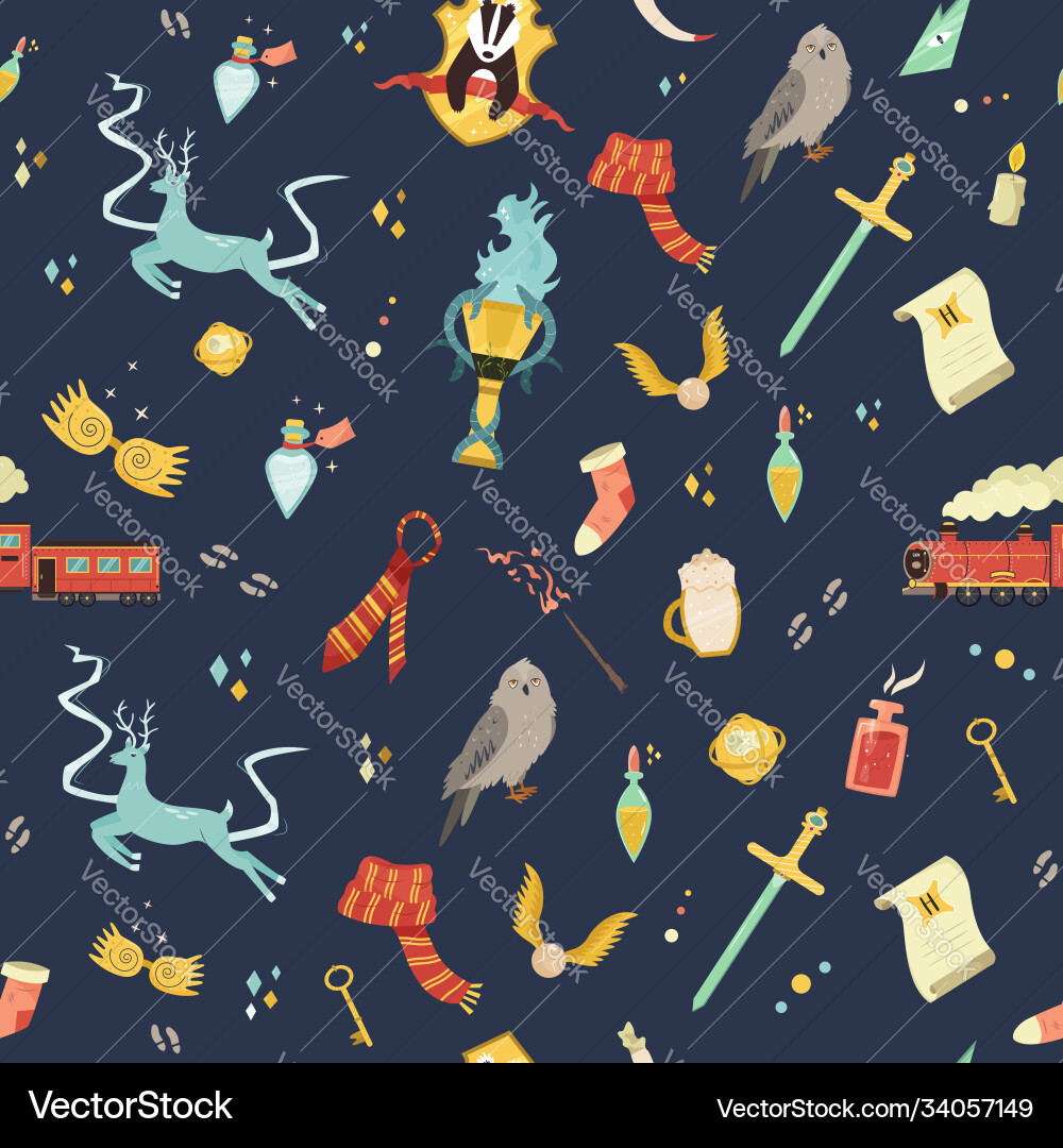 Harry Potter Seamless Vector Images (over 150)