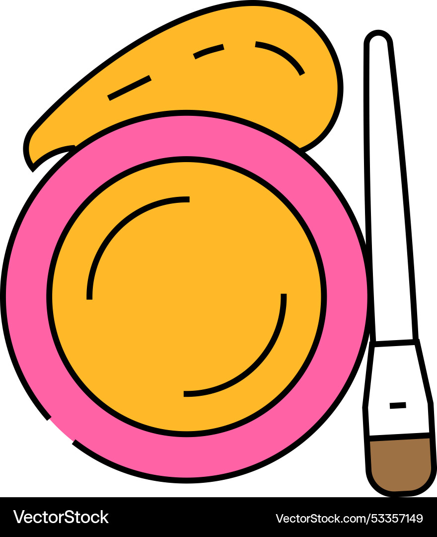 Smudge cream cosmetic icon color Royalty Free Vector Image