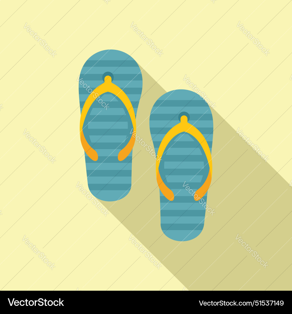 Striped flip flops for summer vacation Royalty Free Vector