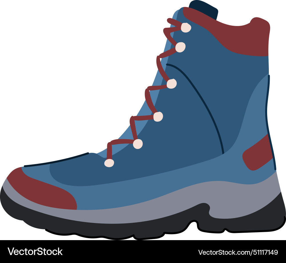 Waterproof hiking boots male cartoon Royalty Free Vector