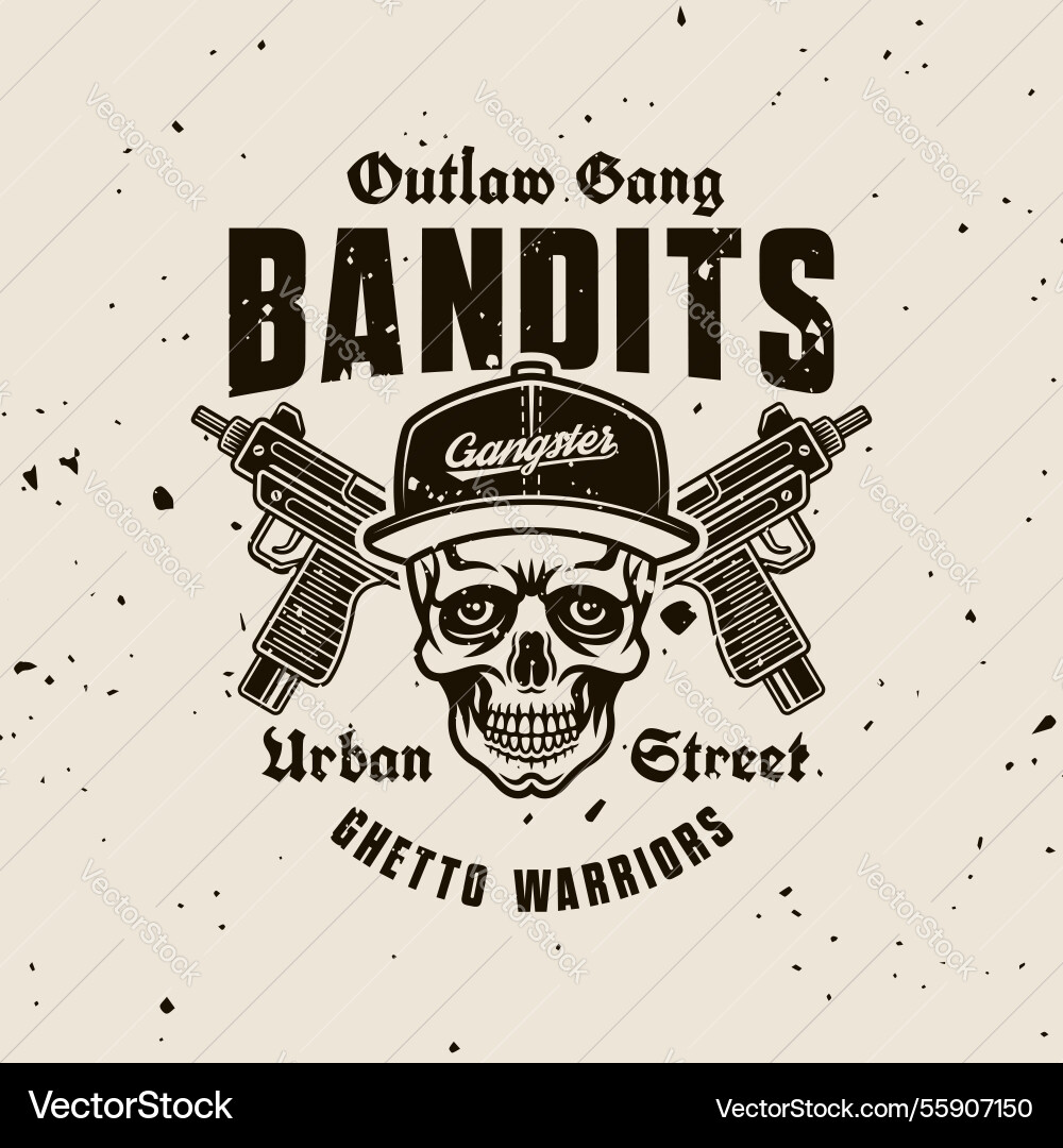 Bandits ghetto gangsters thematic emblem Vector Image