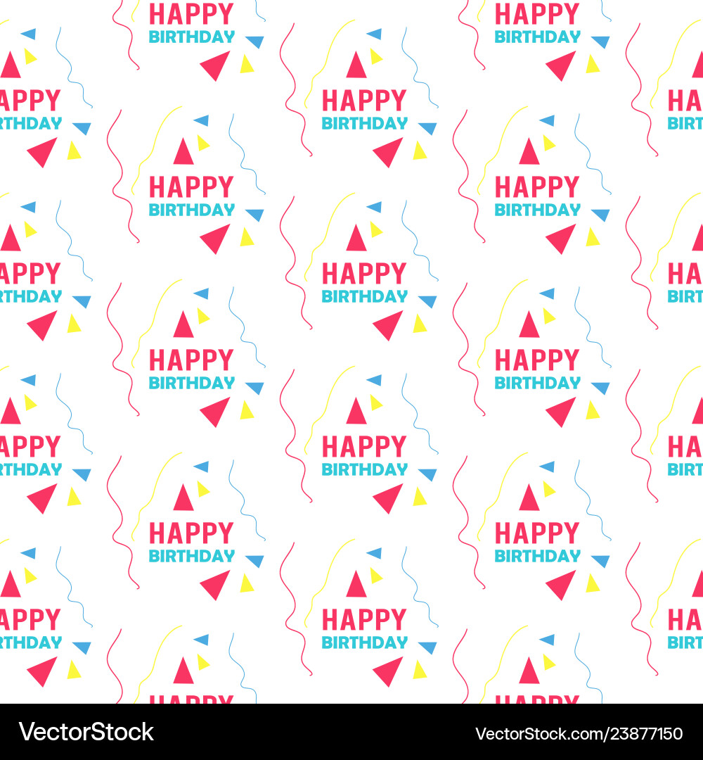 Happy Birthday Muster Hintergrund Lizenzfreies Vektorbild