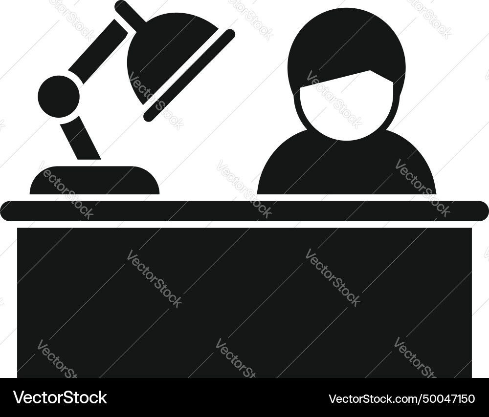Late desk work icon simple active fast Royalty Free Vector