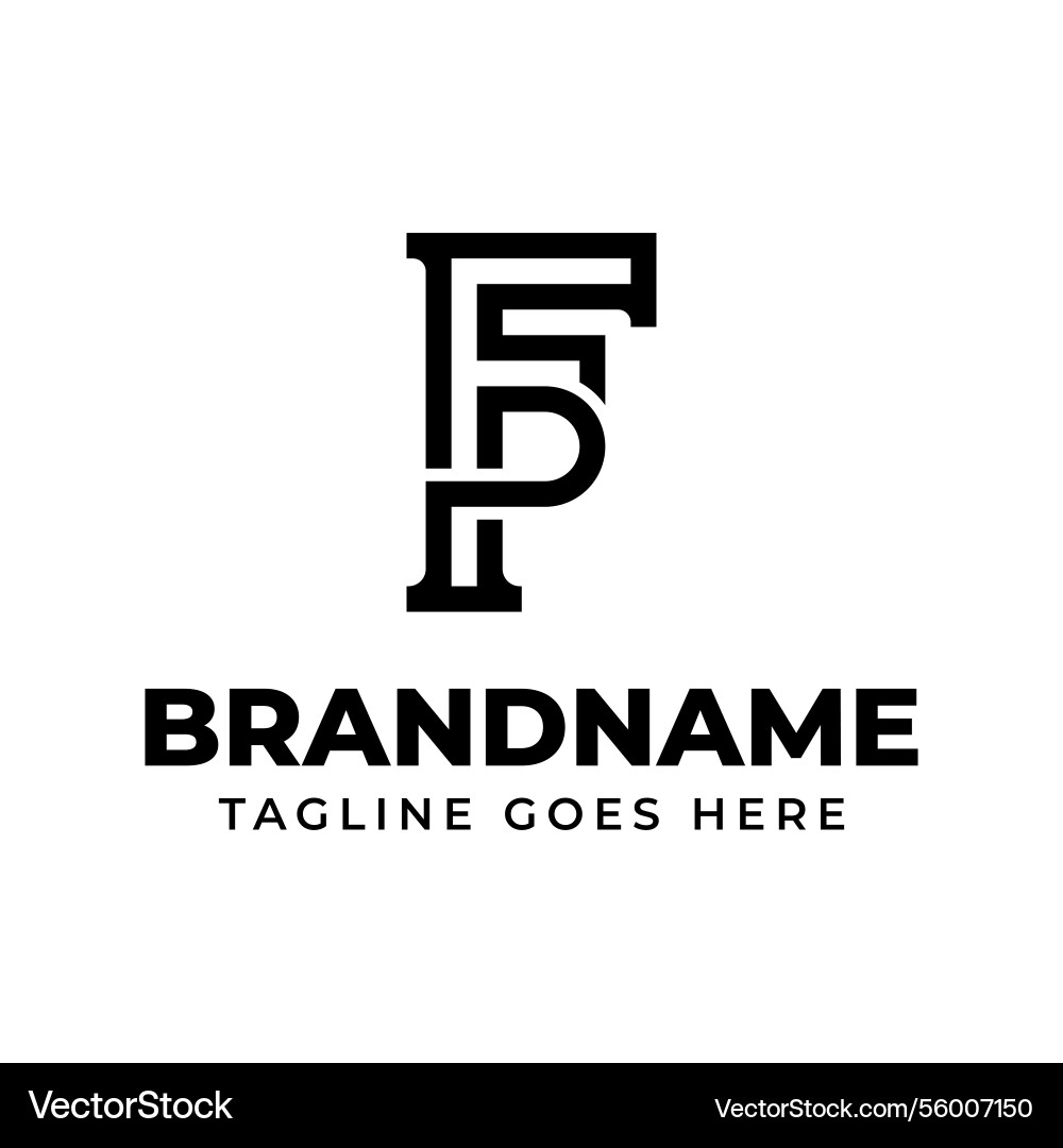 Letters fp monogram logo suitable for any brand Vector Image