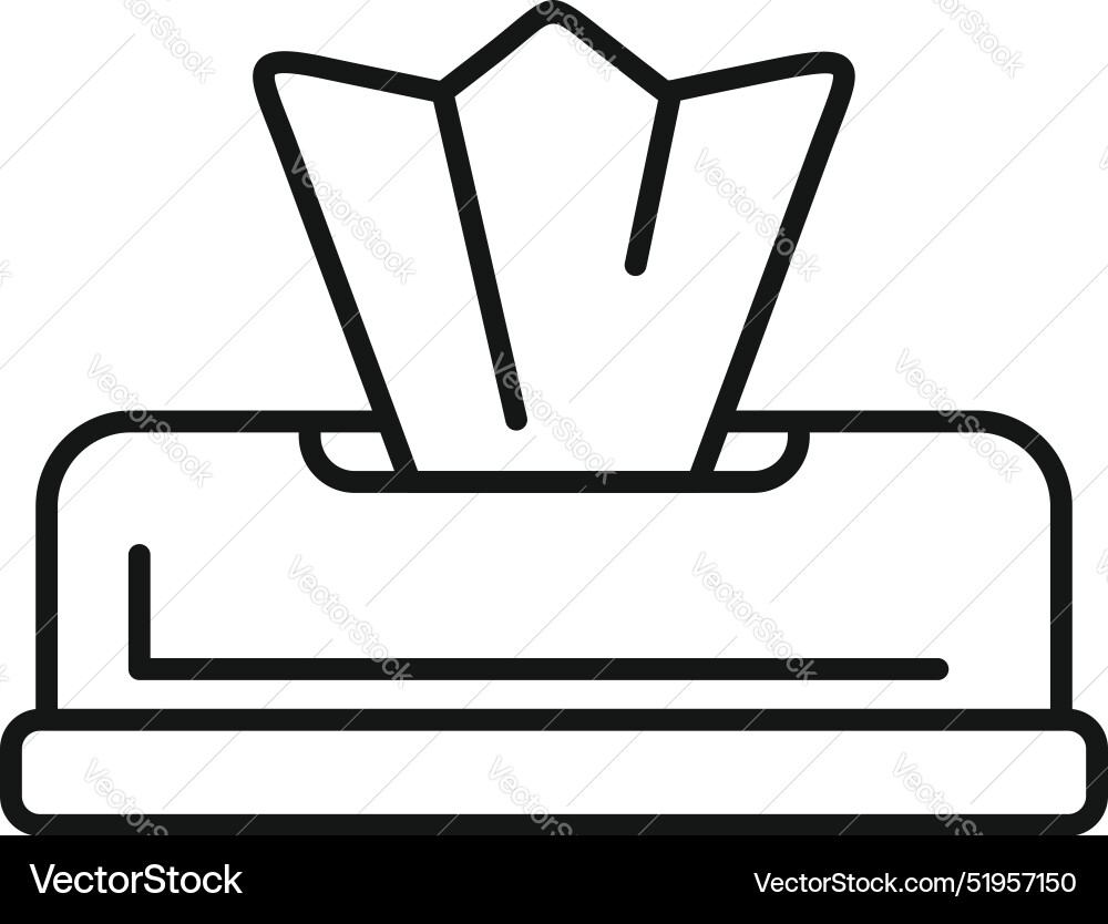 Paper napkin dispenser presenting clean tissues Vector Image