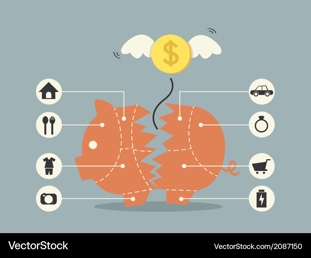 Pigg bank Royalty Free Vector Image - VectorStock