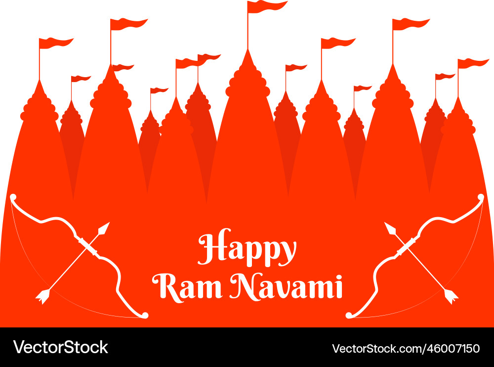 Ram navami festival background Royalty Free Vector Image