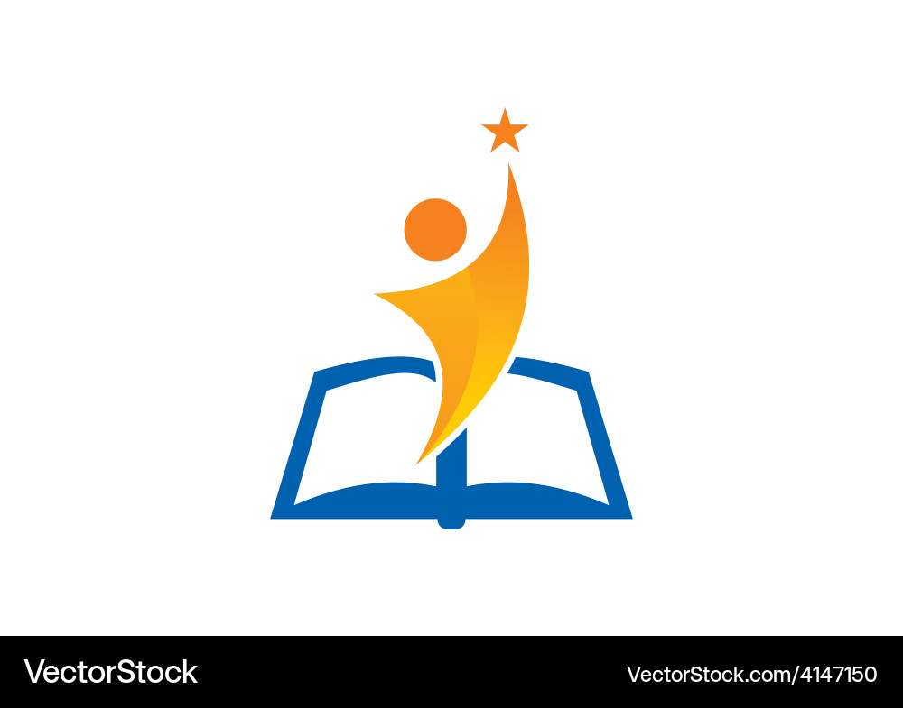 Success student school logo Royalty Free Vector Image
