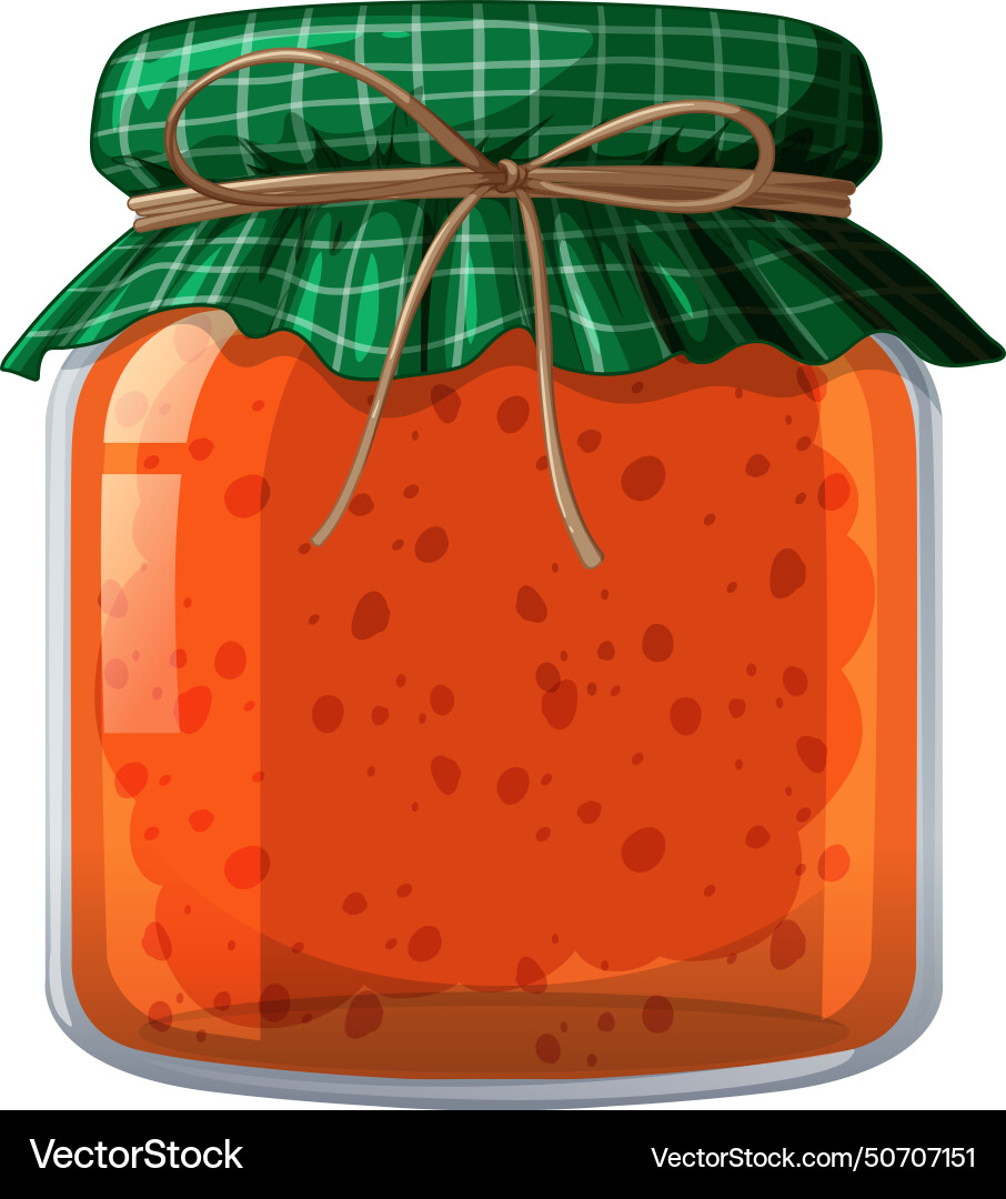 A jar filled with orange jam Royalty Free Vector Image