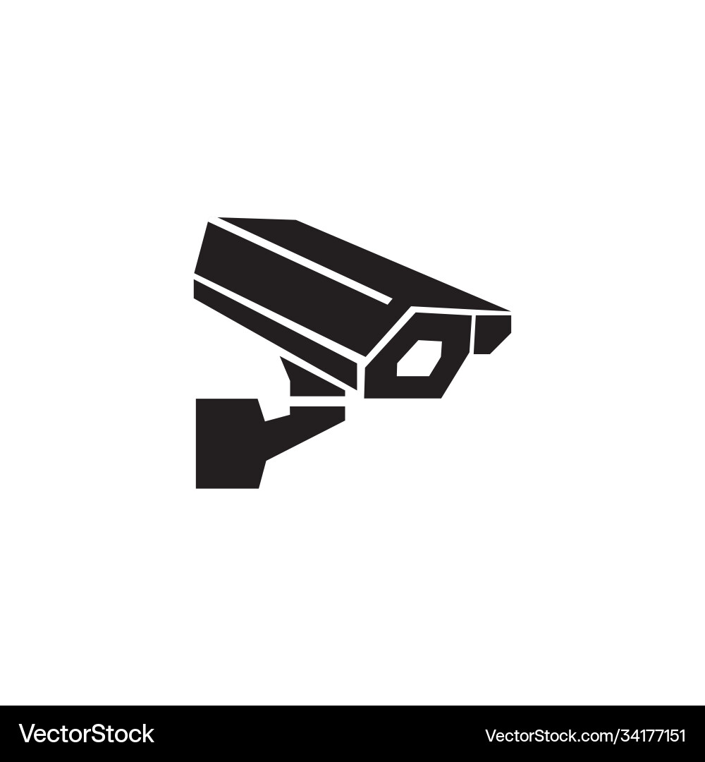 Cctv camera logo design template Royalty Free Vector Image