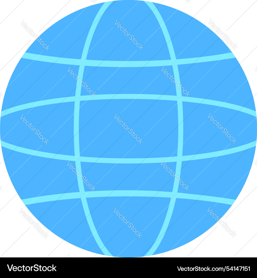Globe flat icon design Royalty Free Vector Image